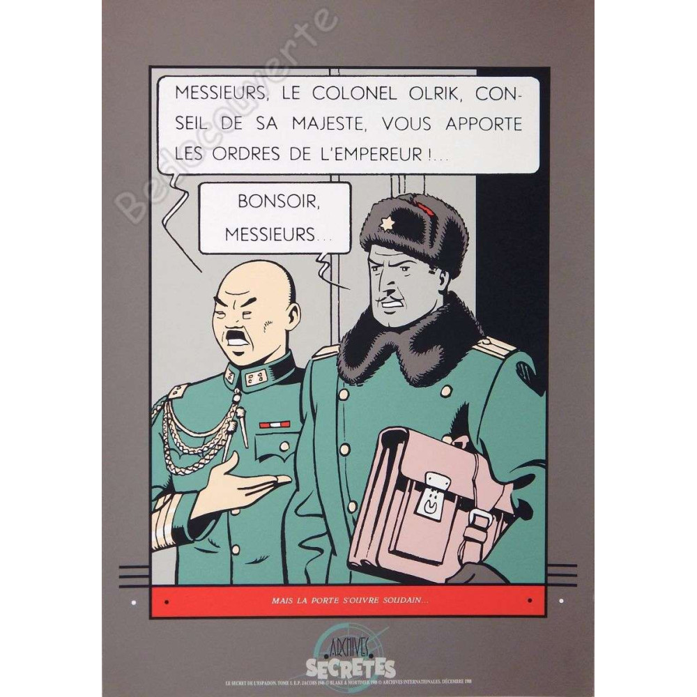 Biographie de Jacobs : affiches et posters de blake et mortimer