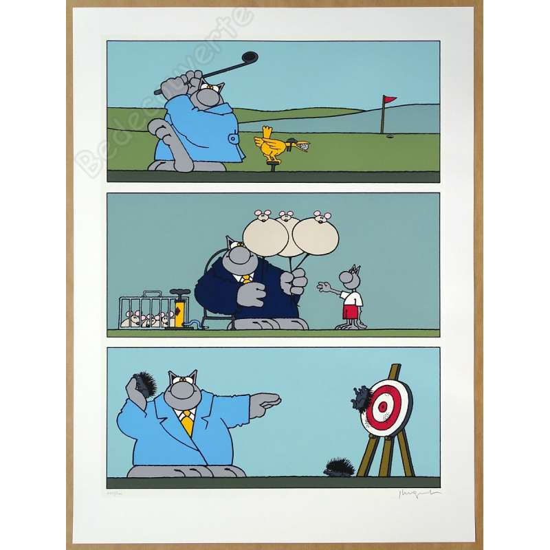 Affiche Geluck - Le Chat Golf BD - Bédécouverte