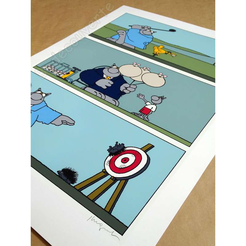 Affiche Geluck - Le Chat Golf BD - Bédécouverte